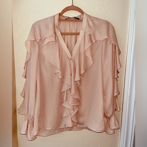 Zara | Tops | Zara Ruffled Blouse | Poshmark